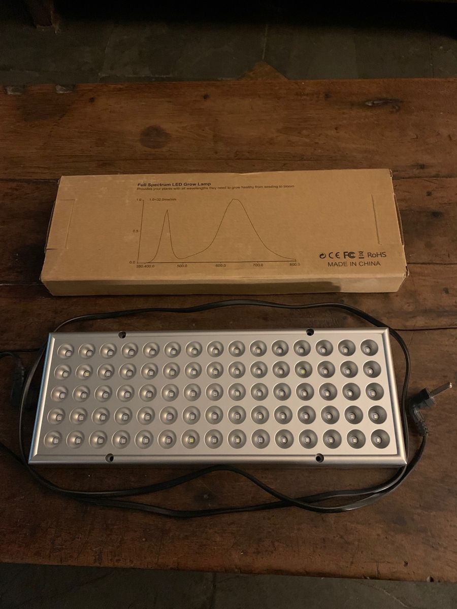 Full Spectrum Led Grow Lâmp, Semi Nova, 12x31x3 Cm | Item Info & Eletro ...