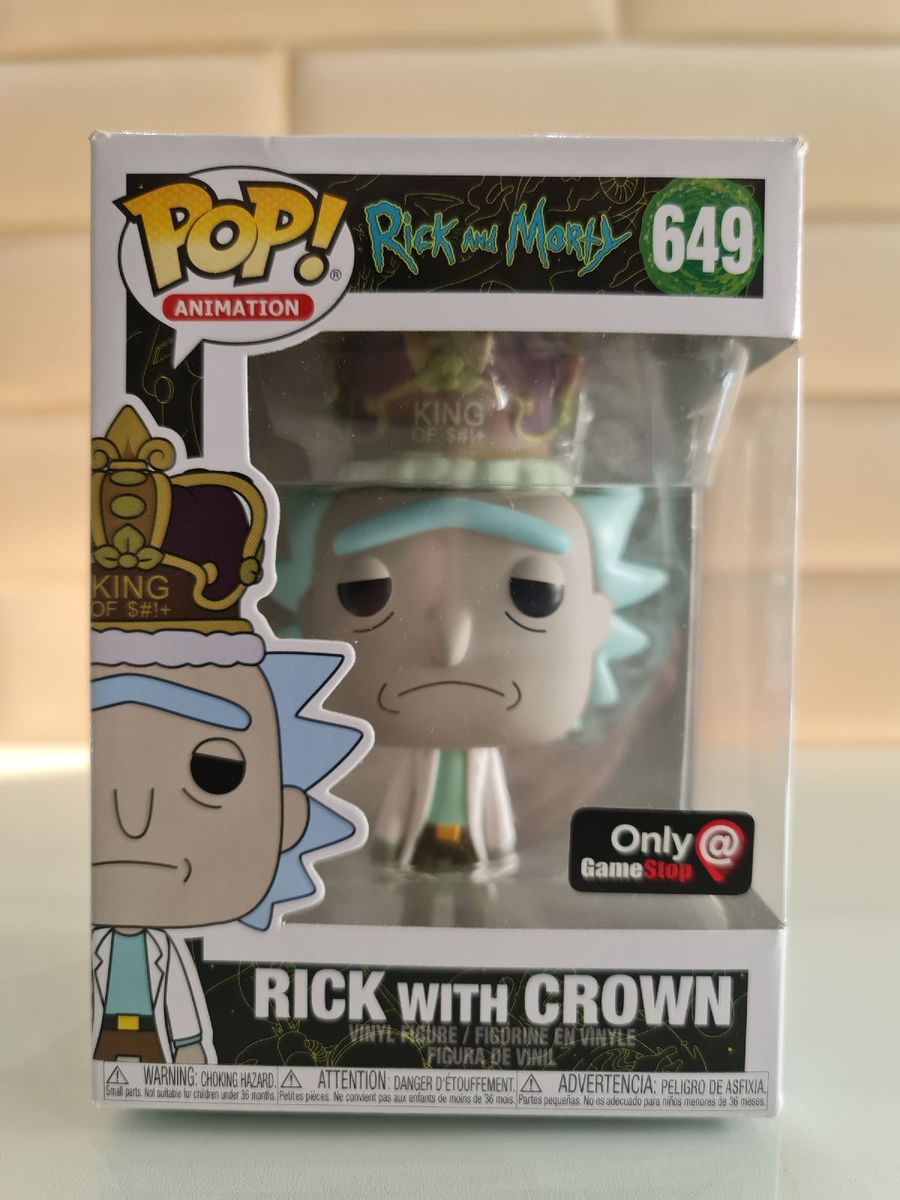 Funko Pop Rick With Crown 649 Rick And Morty Original Novo | Filme e ...
