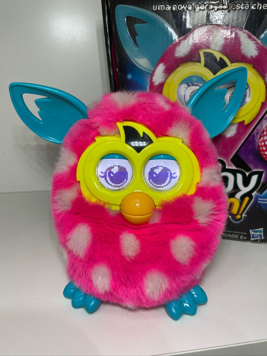 Furby Boom Sweet Rosa com Branco Fala Português Mais Acessorios Completo | Pelúcia Hasbro Usado ...