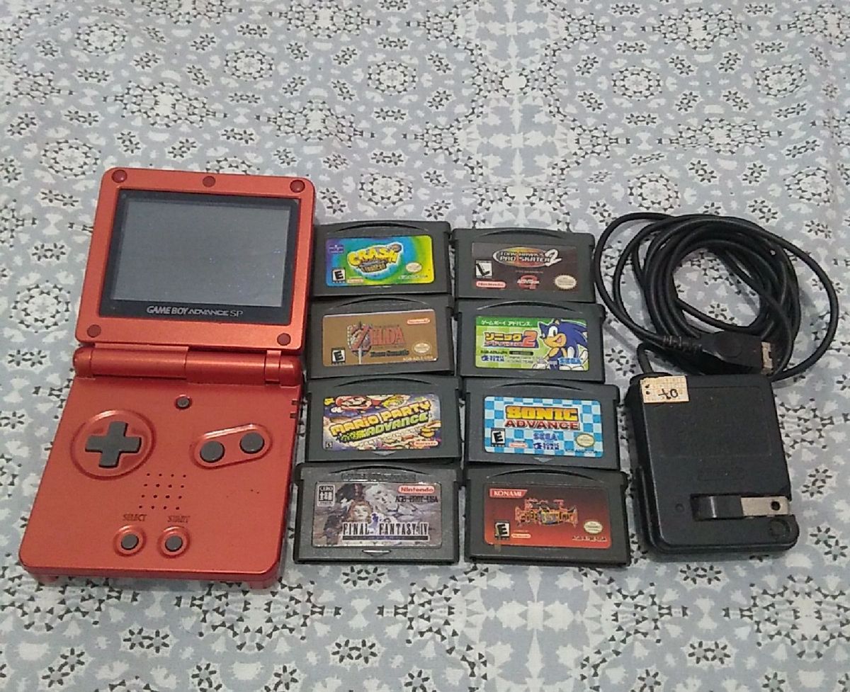 Game Boy Advance Sp+ 8 Fitas, Sendo 2 Originais | Console de Videogame ...