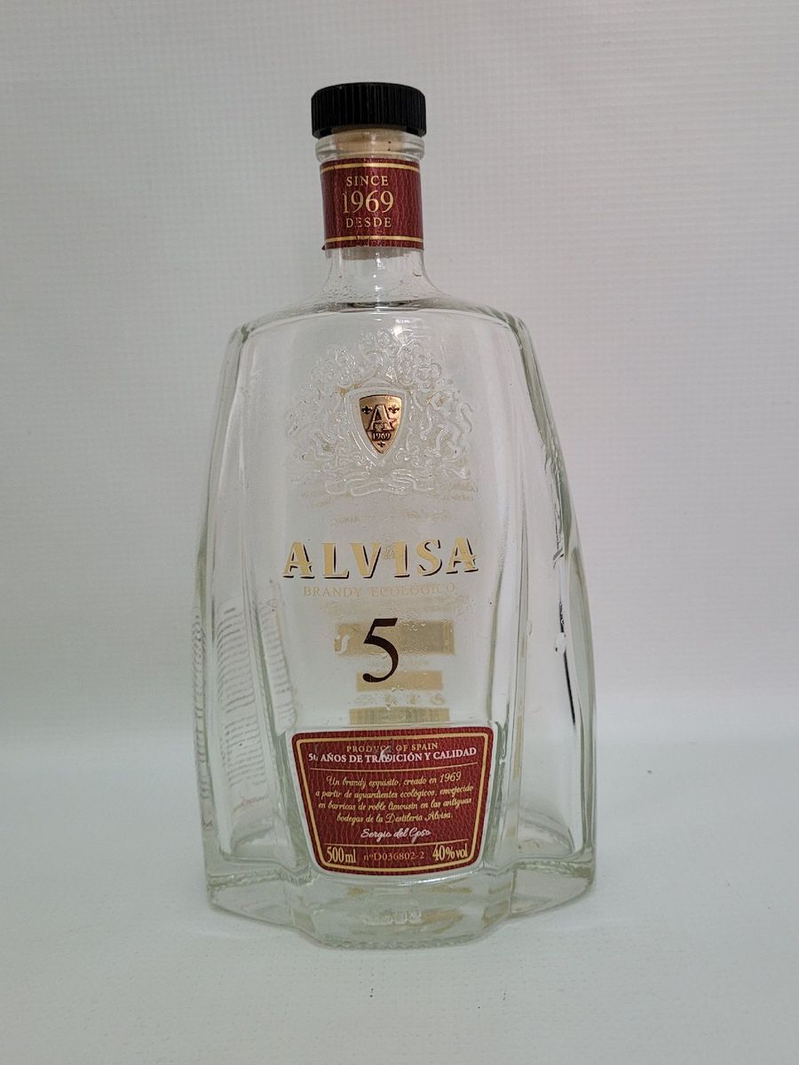 Garrafa Vazia Alvisa Brandy Ecológico 5 500ml.(cód. 2063). | Item de ...