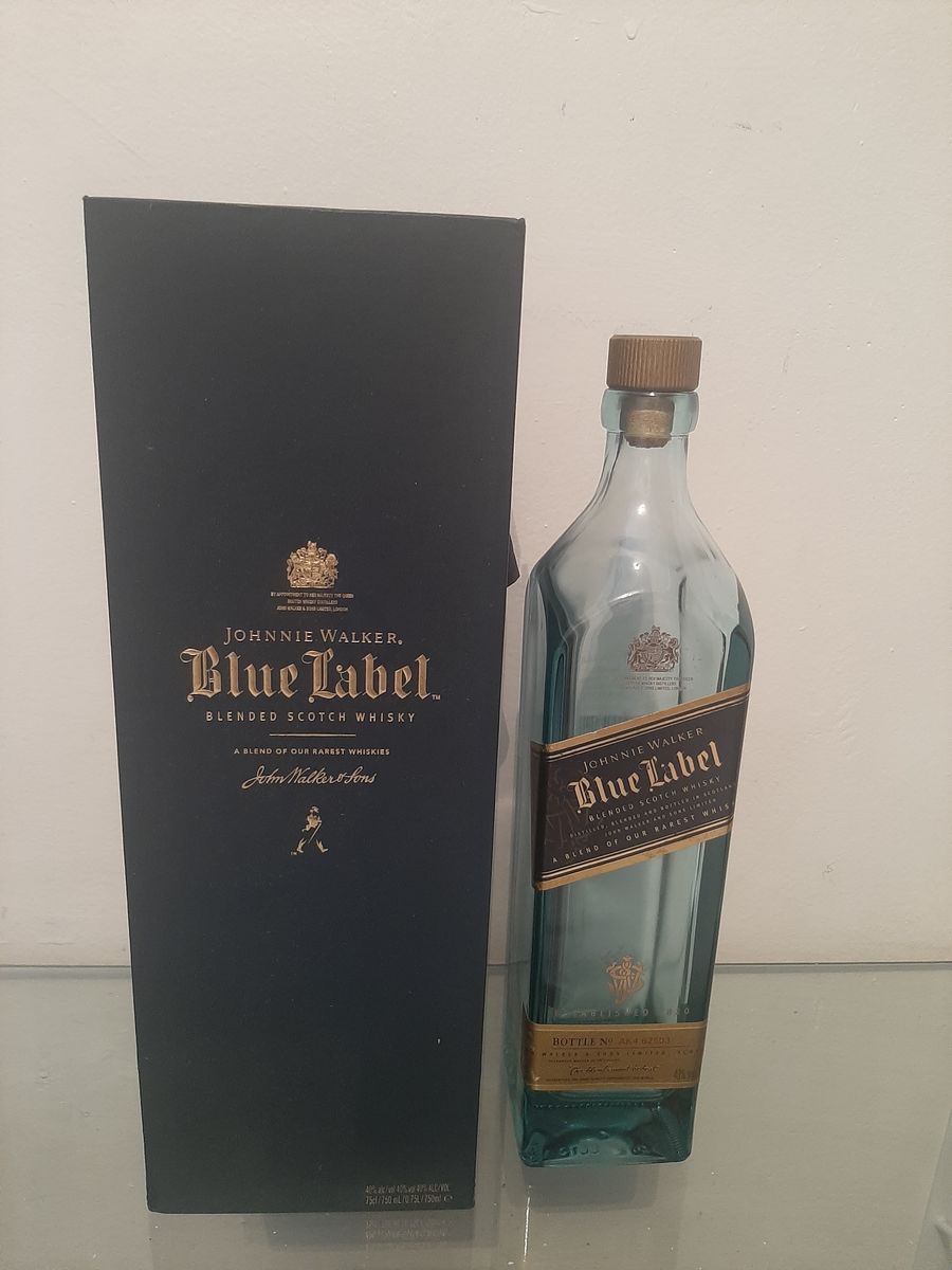 Garrafa Vazia C Caixa de Wisk Johnnie Walker Blue Label | Cacareco ...