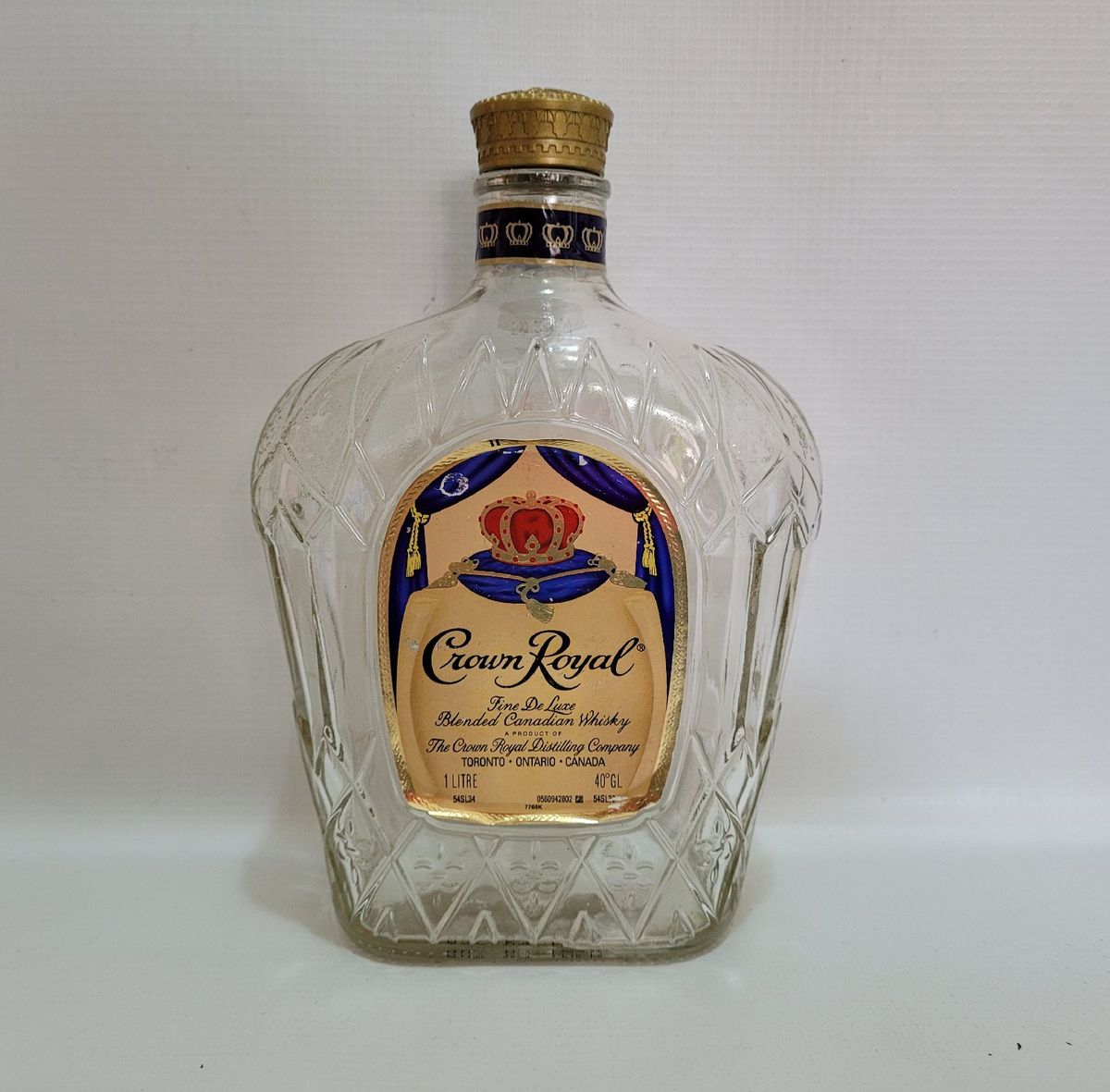 Garrafa Vazia Crown Royal 1 Litro | Item de Decoração Crown Royal Usado ...