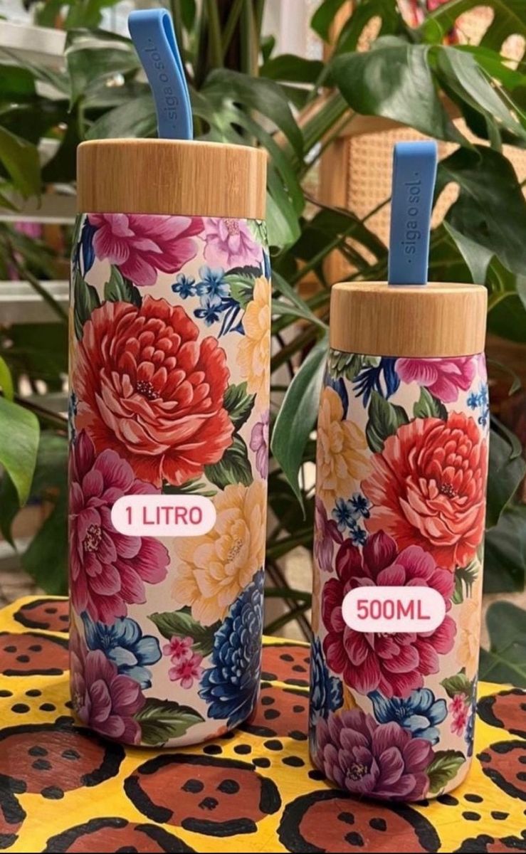 Garrafinha Térmica Farm Floral Perfeita Exclusiva Coleção Nova Esgotada ...