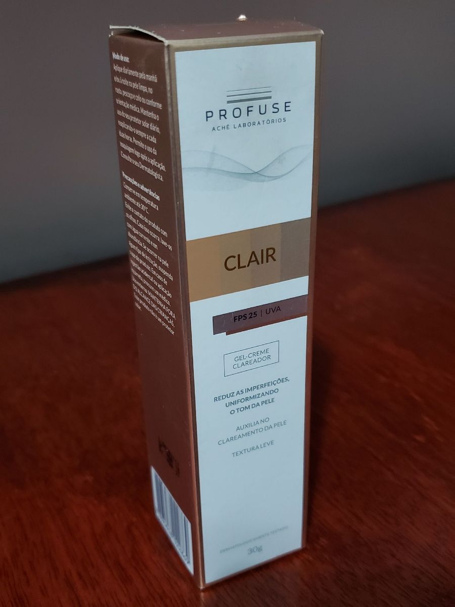 Gel Creme Clareador Cosmético Clair Profuse | Cosmético Feminino Ache ...