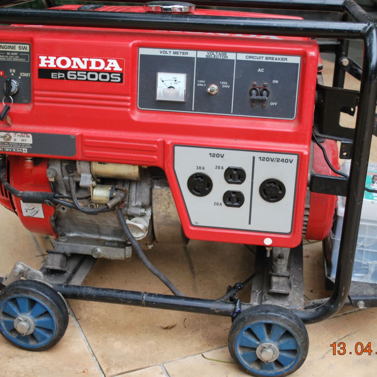 Gerador de Energia a Gasolina - 6,5kva | Móvel p/ Casa Honda Usado ...