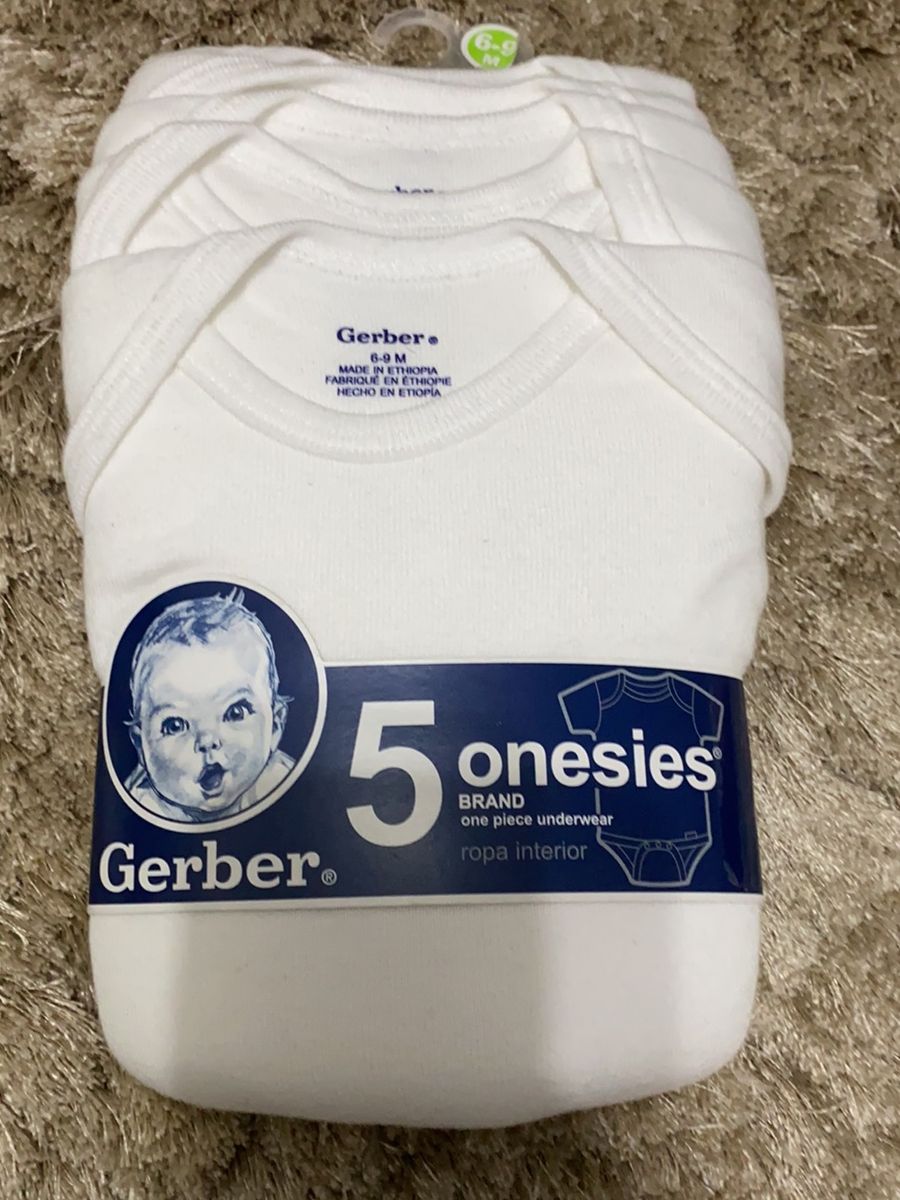 Gerber - Body Branco Manga Curta | Roupa Infantil para Bebê Gerber ...
