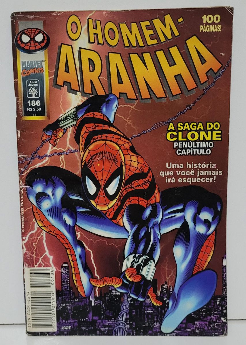 Gibi O Homem Aranha N° 186, Anos 90 Abril Hq Formatinho Saga Clone | Livro Editora Abril Usado ...