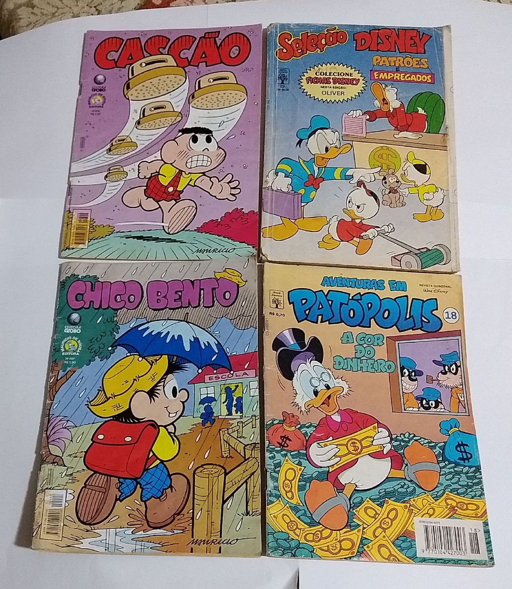 Gibis Chico Bento, Cascão, Disney e Patópolis | Produto Vintage e Retro ...