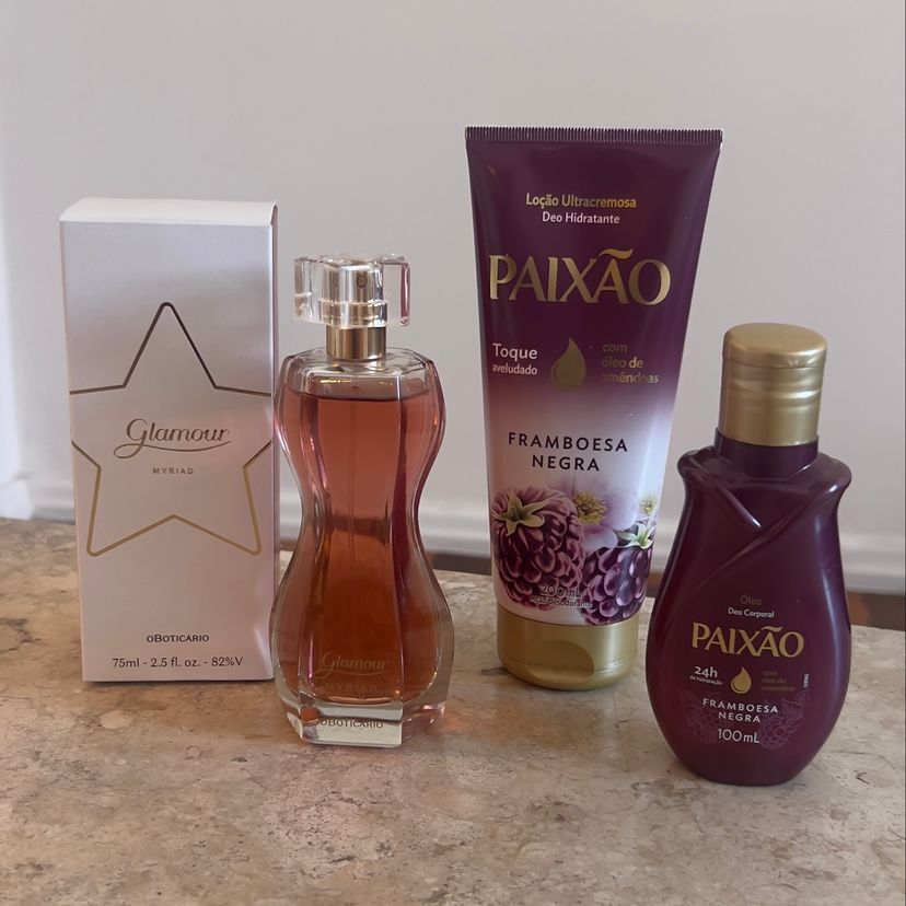 Glamour Myriad + Kit Framboesa Negra Paixão | Perfume Feminino O ...