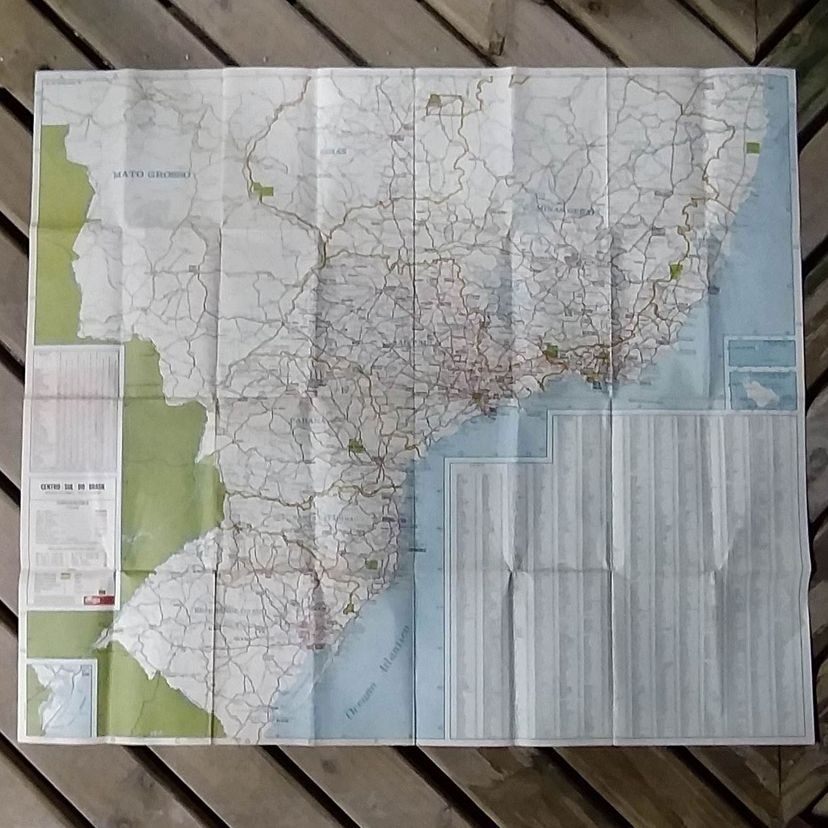 Grande Mapa Rodoviário do Brasil Editado Pela Revista 4rodas | Item de ...
