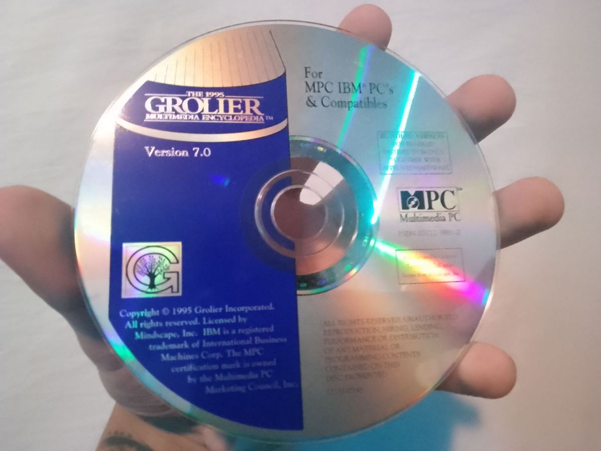 Grolier Multimedia Encyclopedia 1995 Version 7.0 Cd-rom Original para ...