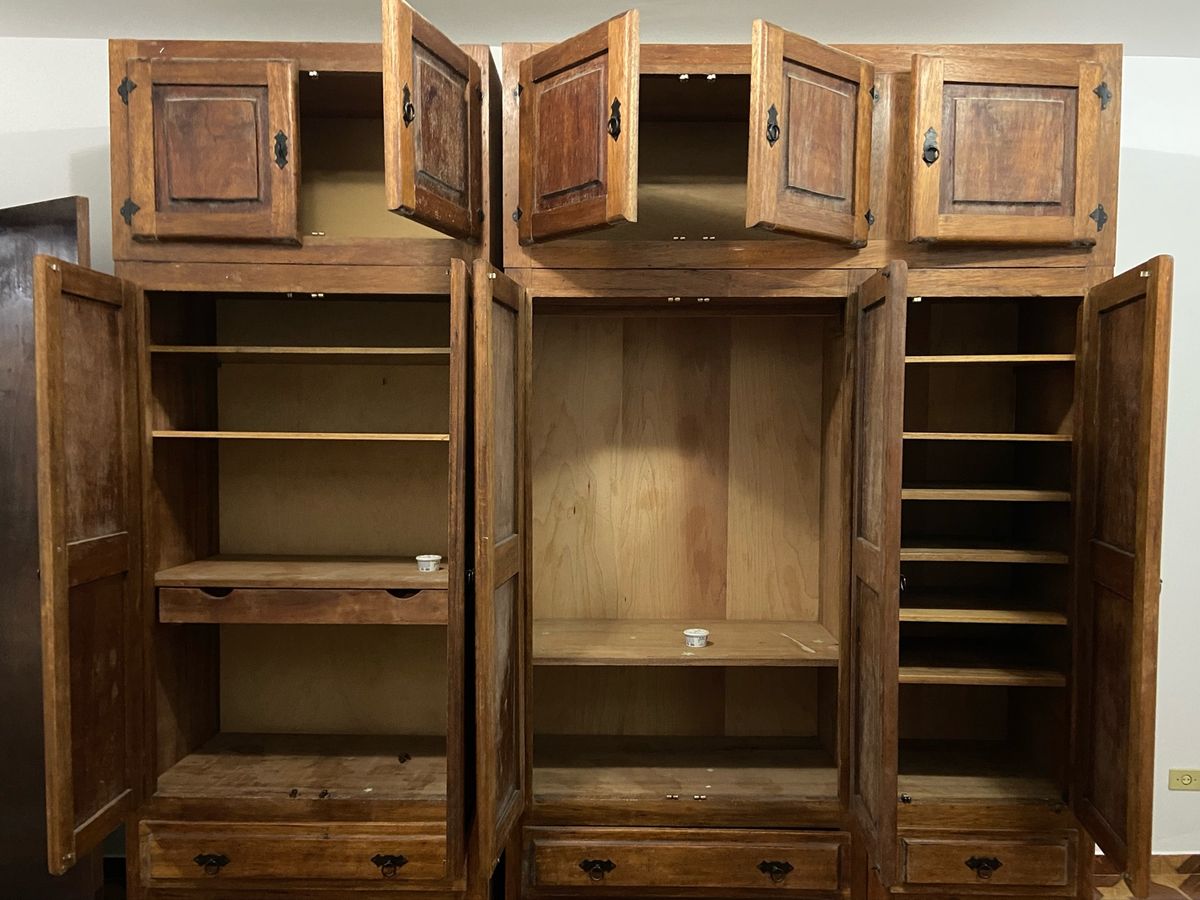 Guarda Roupa Casal Rústico Madeira | Móvel Usado 50620729 | enjoei