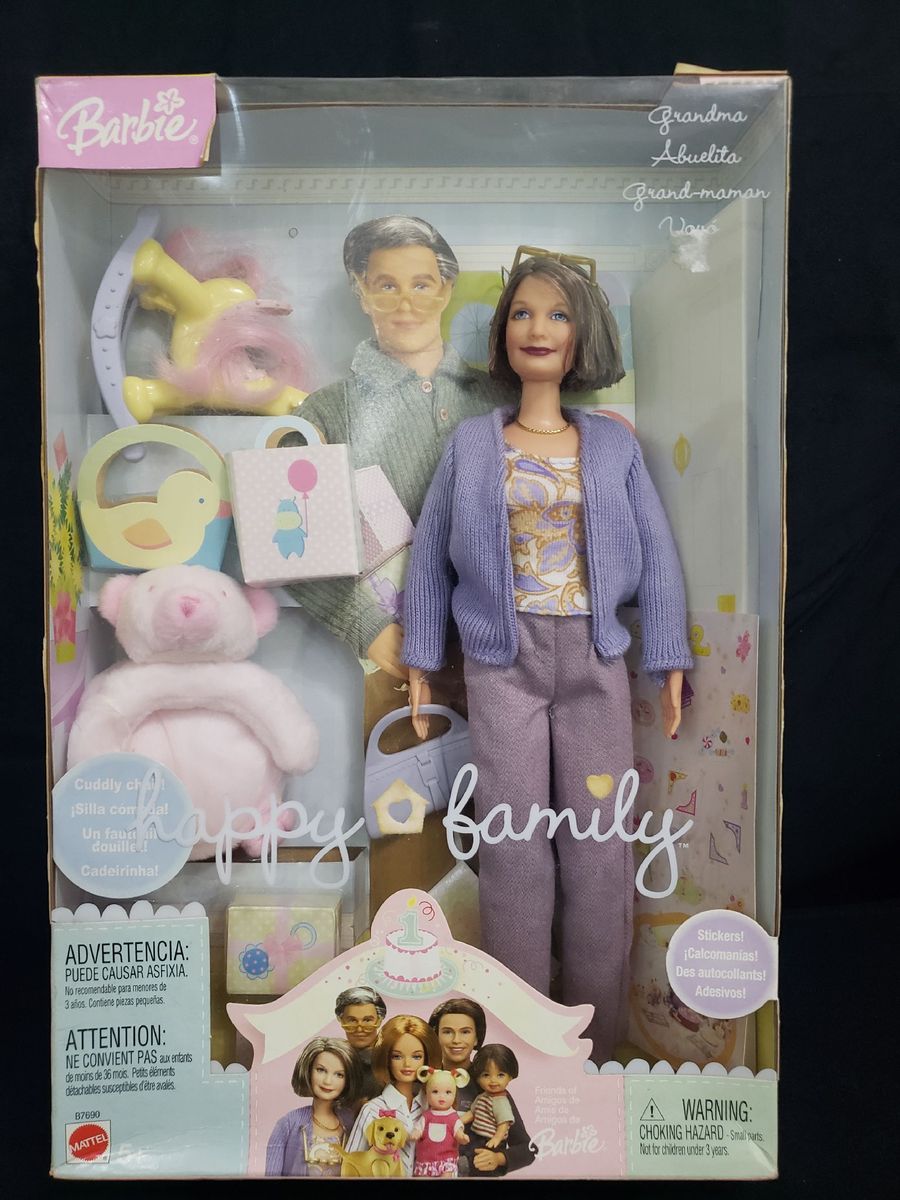 Happy Family Barbie Grandma ( Vovó) | Brinquedo Barbie Nunca Usado ...