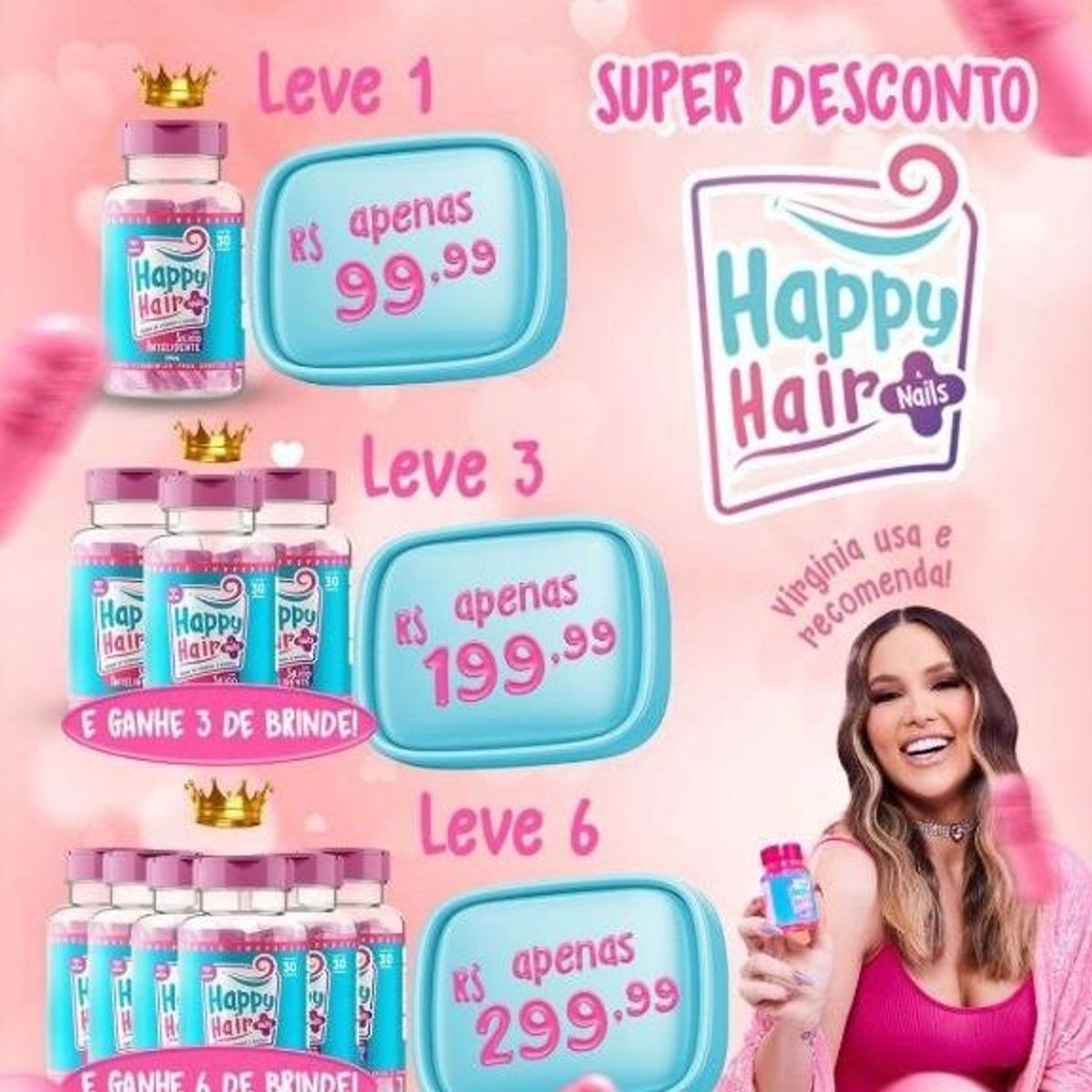 Happy Hair | Produto p/ Cabelos Feminino Happy Hair Nunca Usado ...