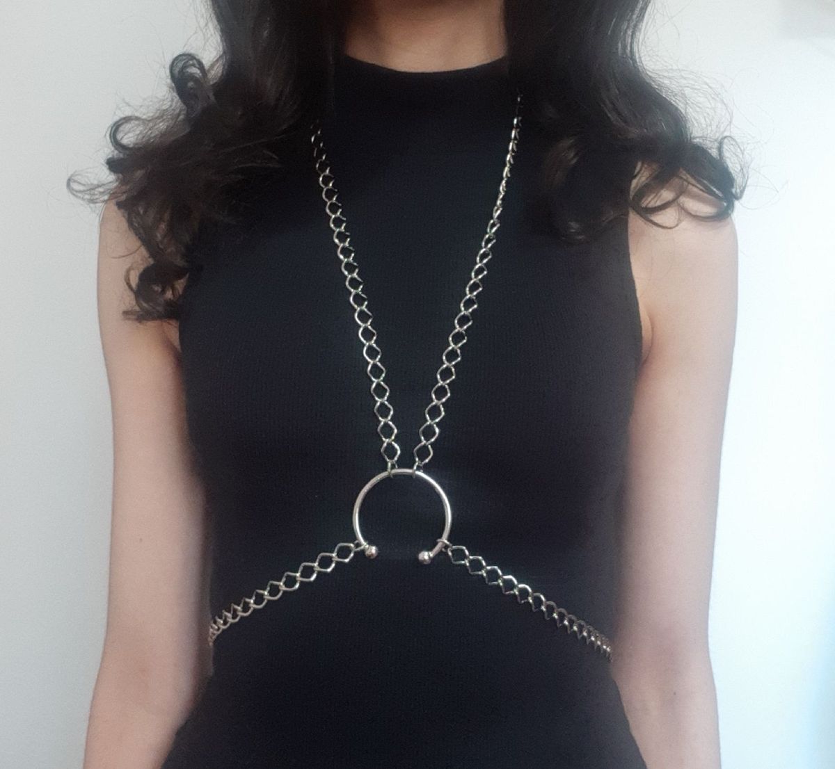 Harness de Corrente com Piercing | Bijuteria Feminina Nunca Usado ...