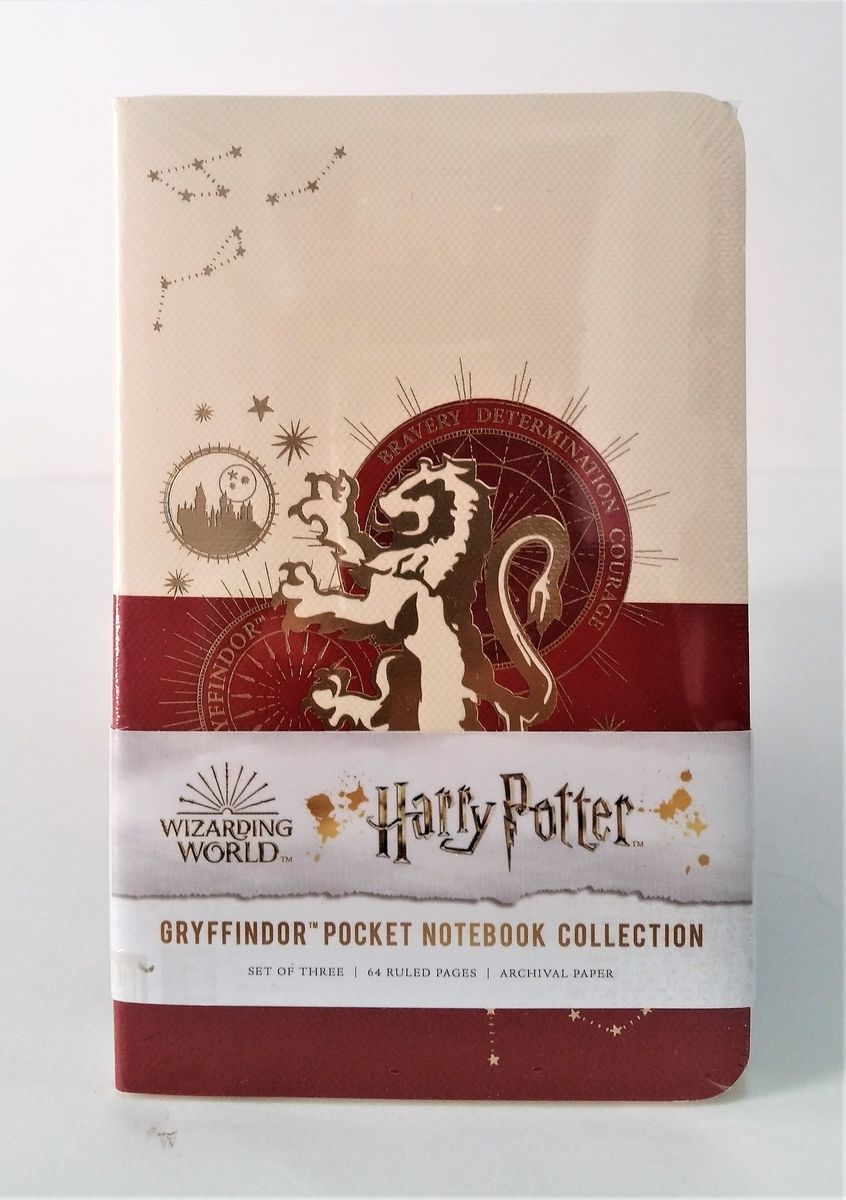 Harry Potter Gryffindor Pocket Notebook Set com 3 Unidades Importado ...