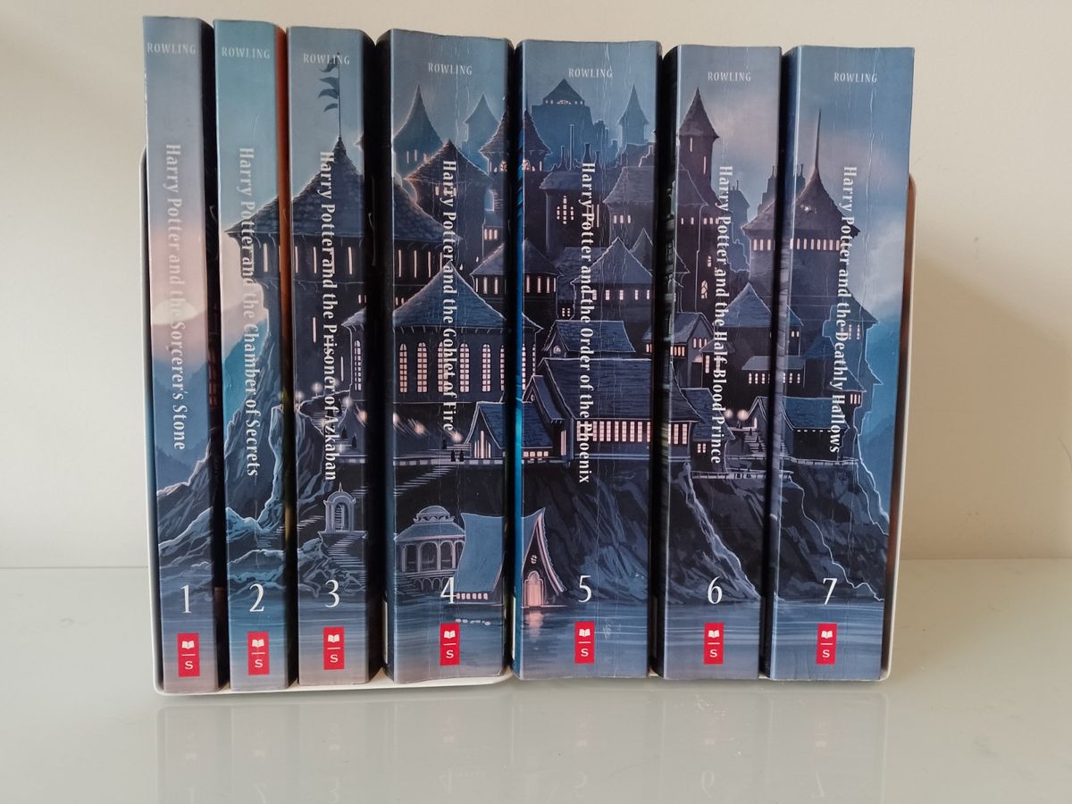 Harry Potter - The Complete Series - Série Completa - Lombada Hogwarts ...