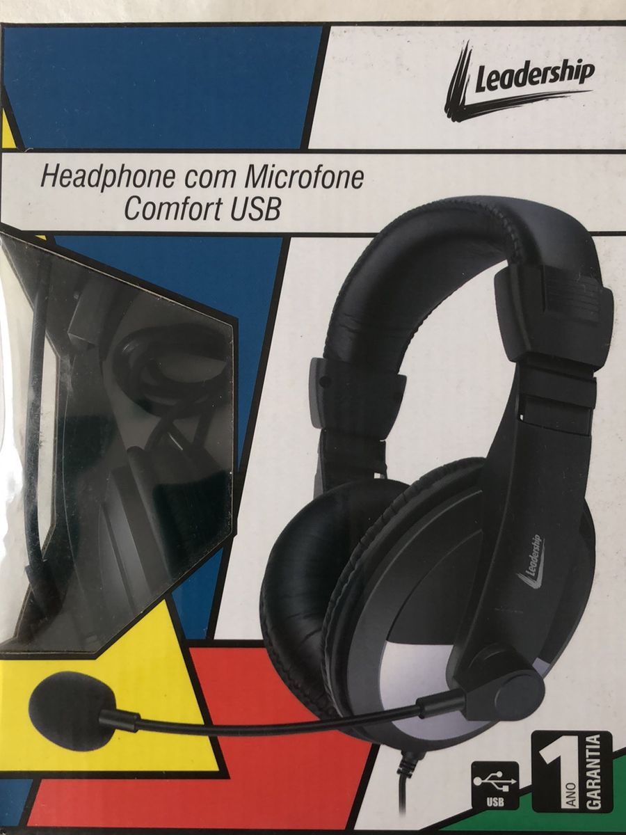 Headphone com Microfone Comfort Usb Leadership | Item Info & Eletro ...