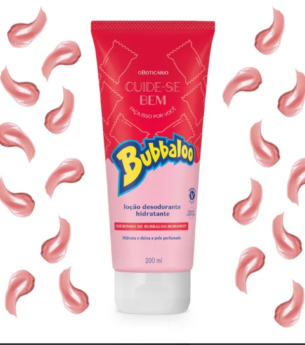 Hidratante Bubbaloo Morango 200ml - Original e Lacrado - O Boticário ... Hidratante Bubbaloo Morango 200ml - Original e Lacrado - O Boticário ...