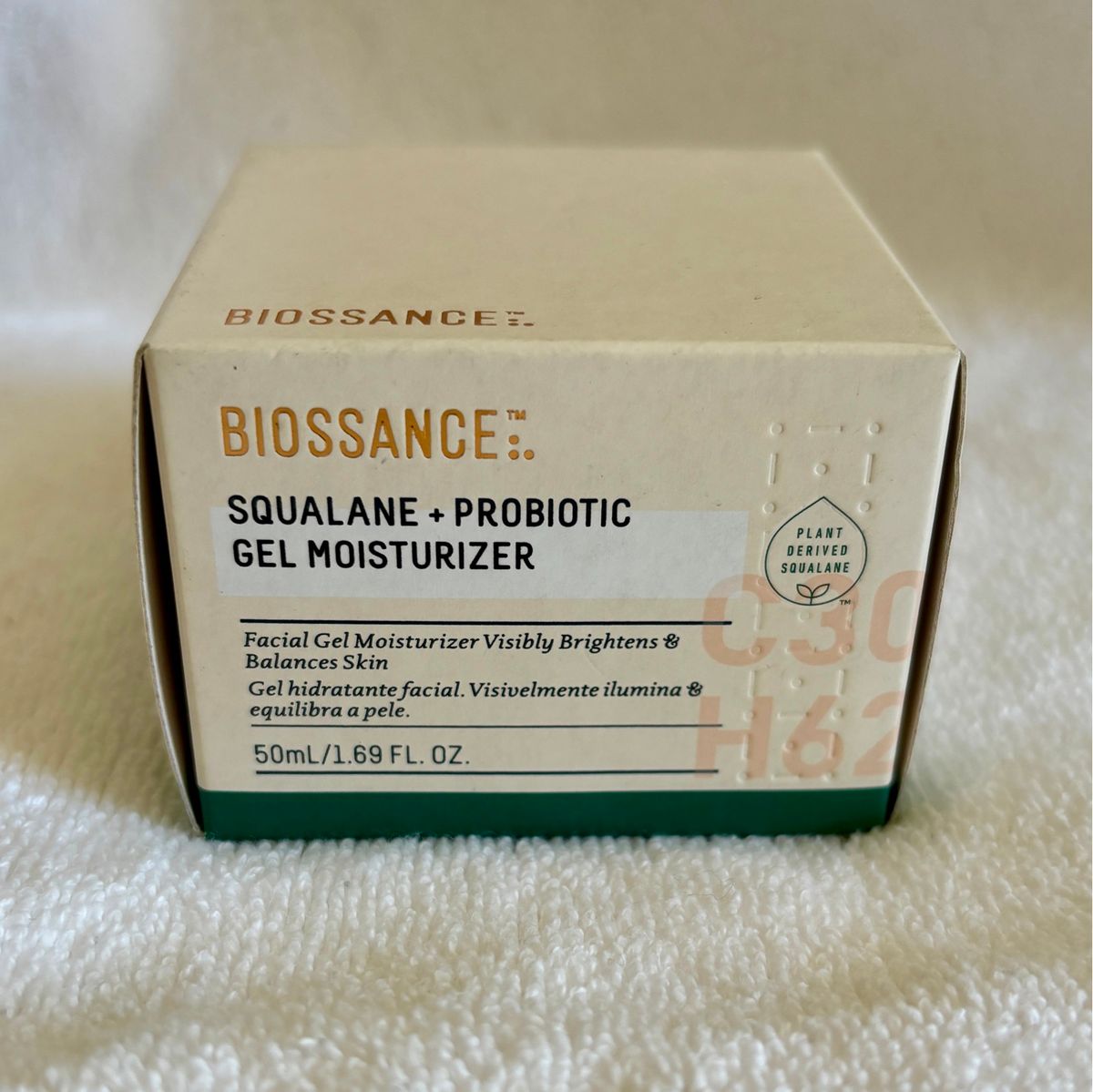 Hidratante em Gel Probiótico Biossance Squalene + Probiotic Gel ...