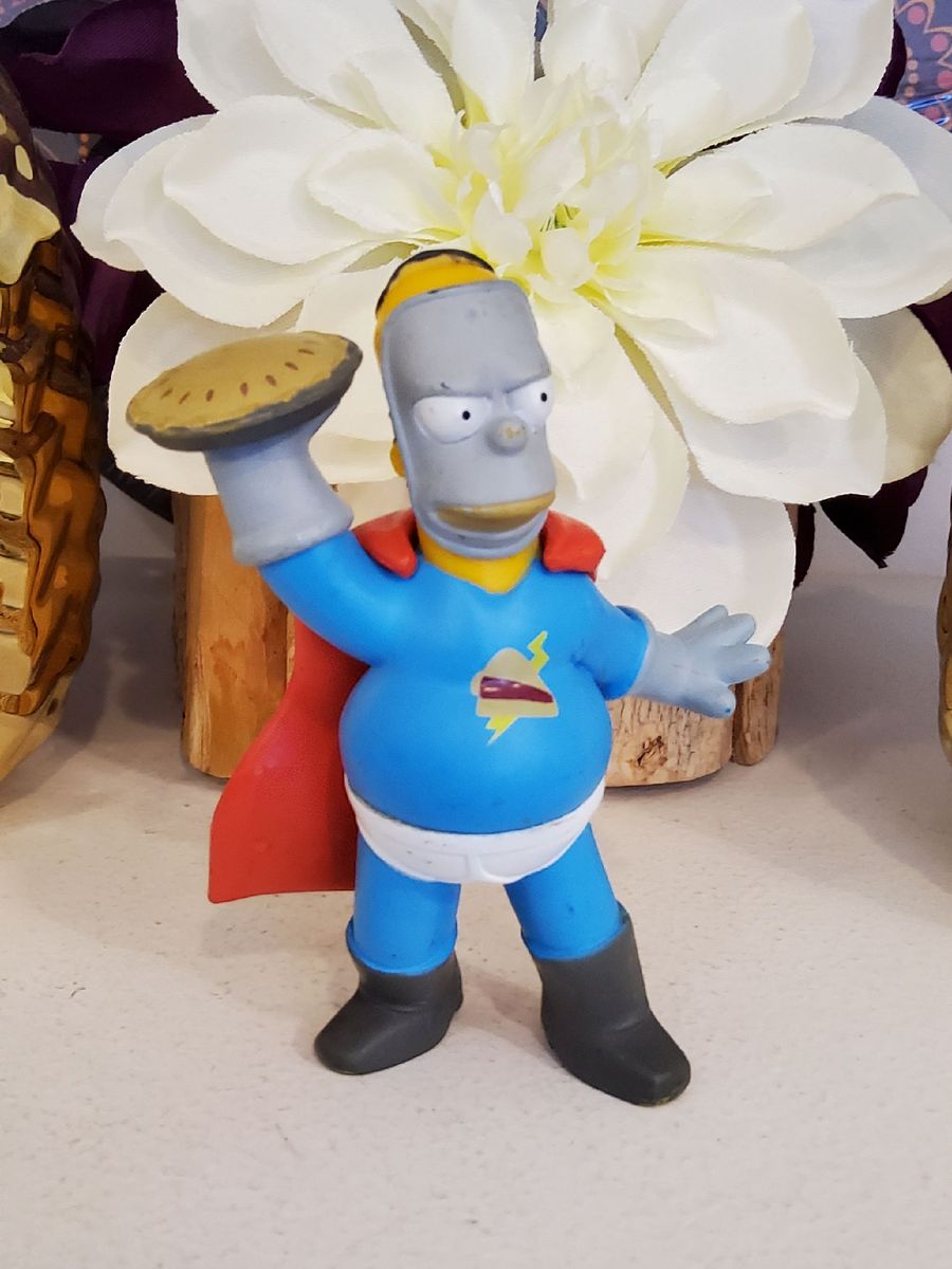 Homer Simpsons Pie Man 2007 Super Heroi Long Jump Tpf 8cm | Brinquedo ...