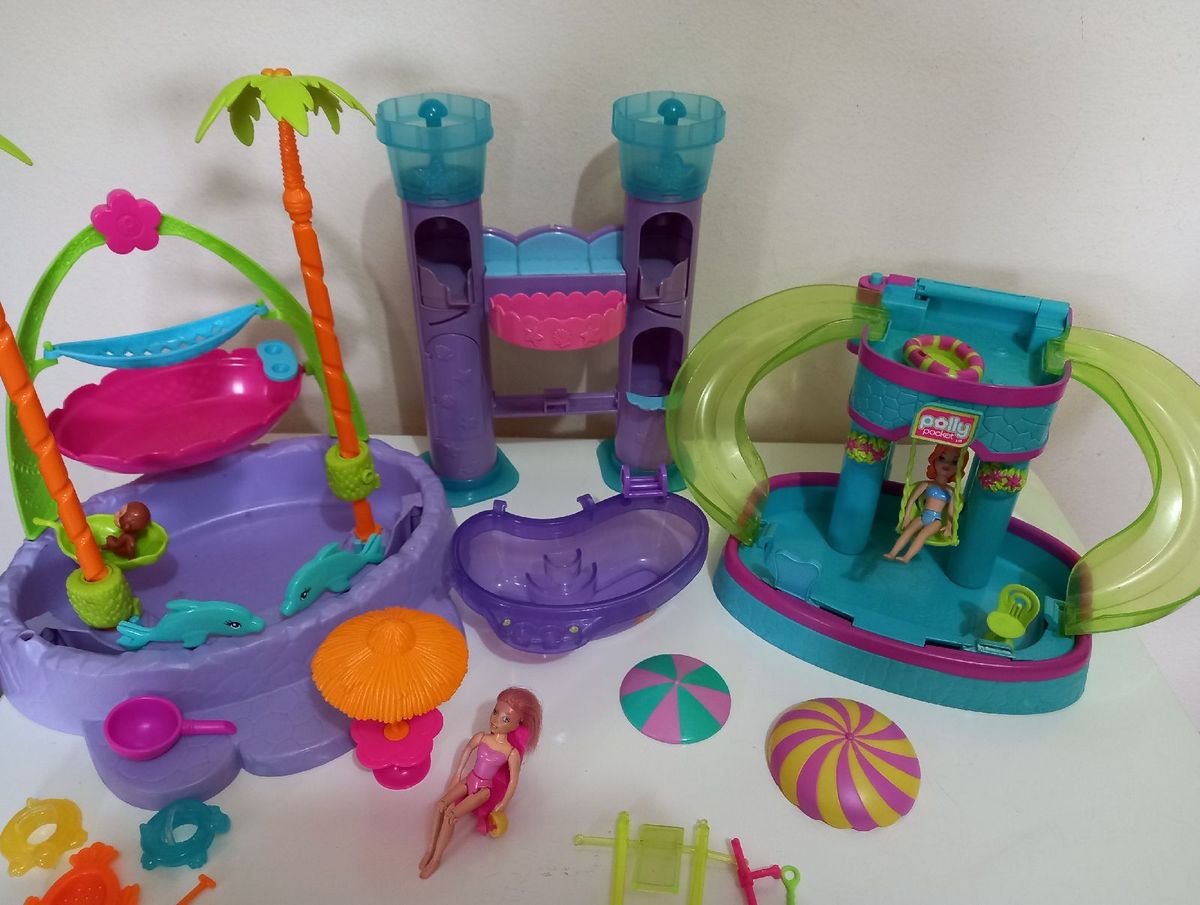Ilha , Piscina e Parque Aquático da Polly | Brinquedo Polly Pocket ...