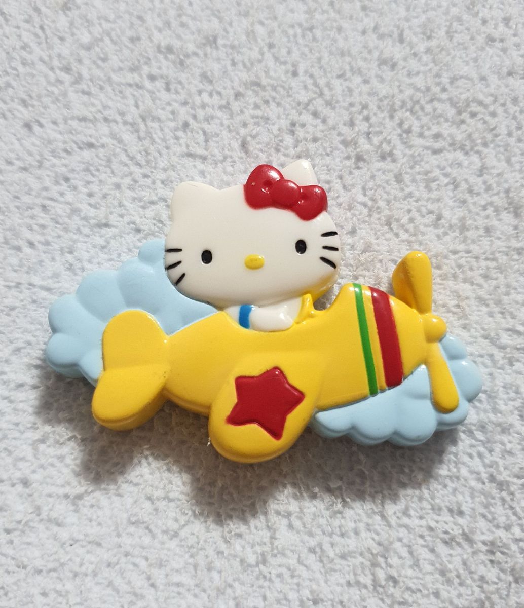 Imã de Geladeira Hello Kitty Avião | Cacareco Hello Kitty Nunca Usado ...