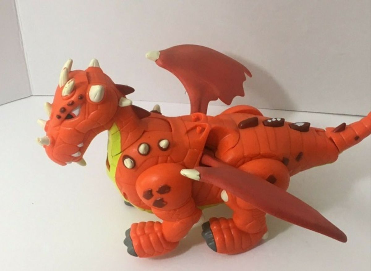 Imaginext Dragon Orange Andar Batendo Asas Soa 2007 Fisher Price ...