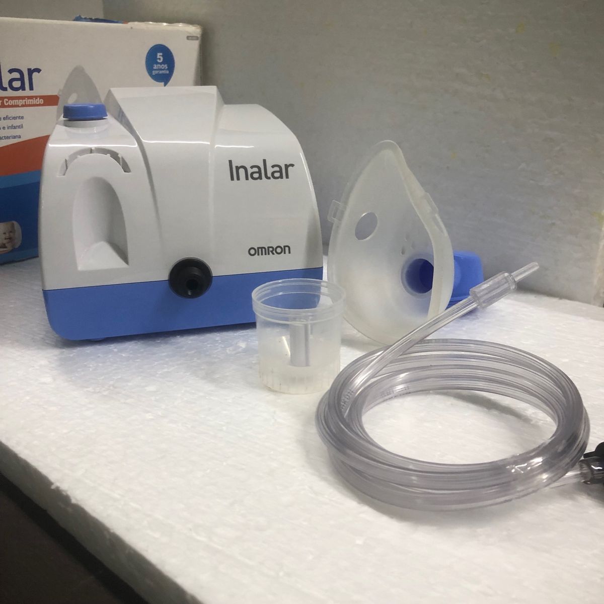 Inalador Nebulizador Compressor Inalar Compact Ne-c701 Omron Bivolt ...