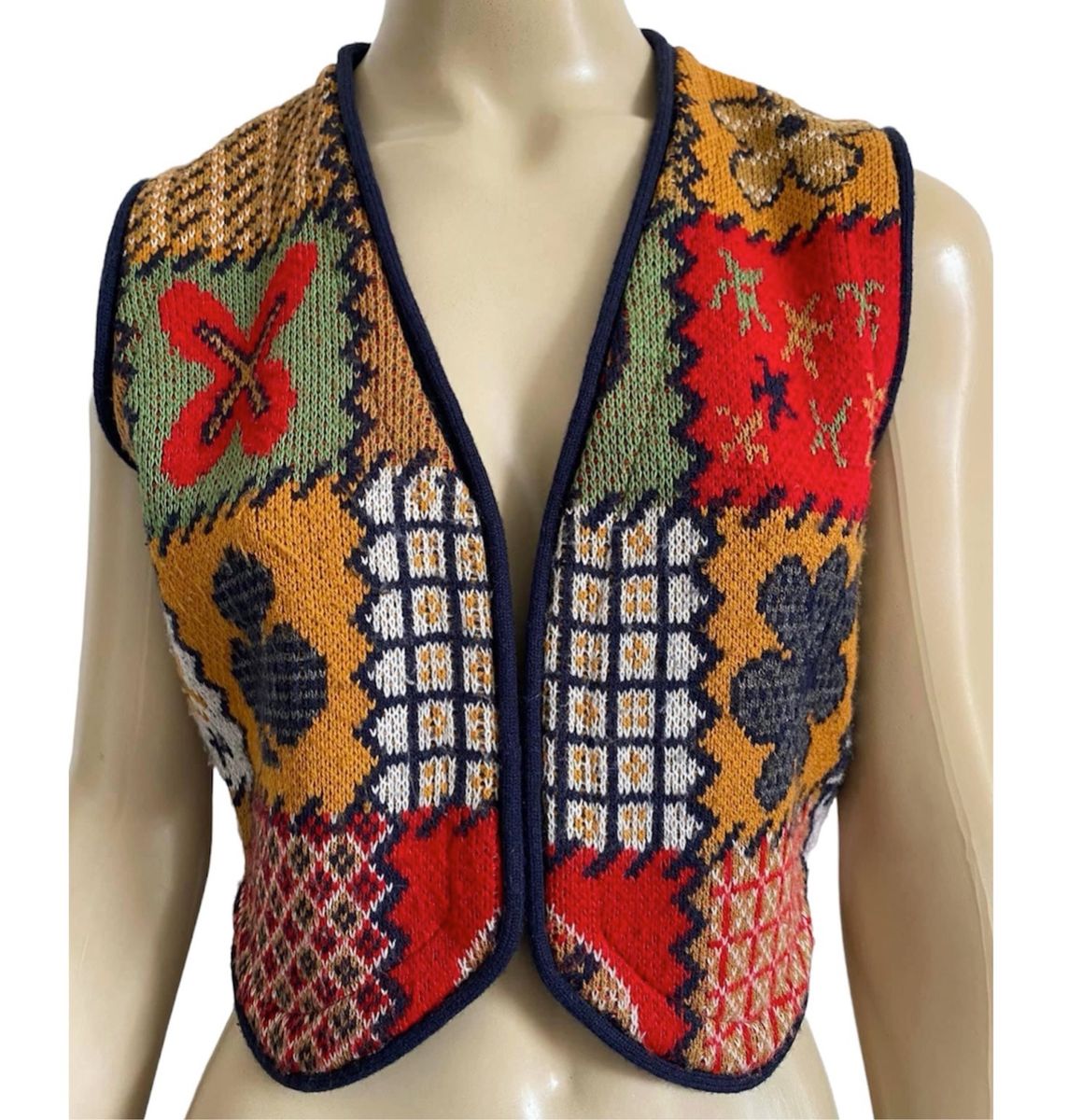 Incrível Colete Vintage Anos 70 | Colete Feminino Vintage Usado ...