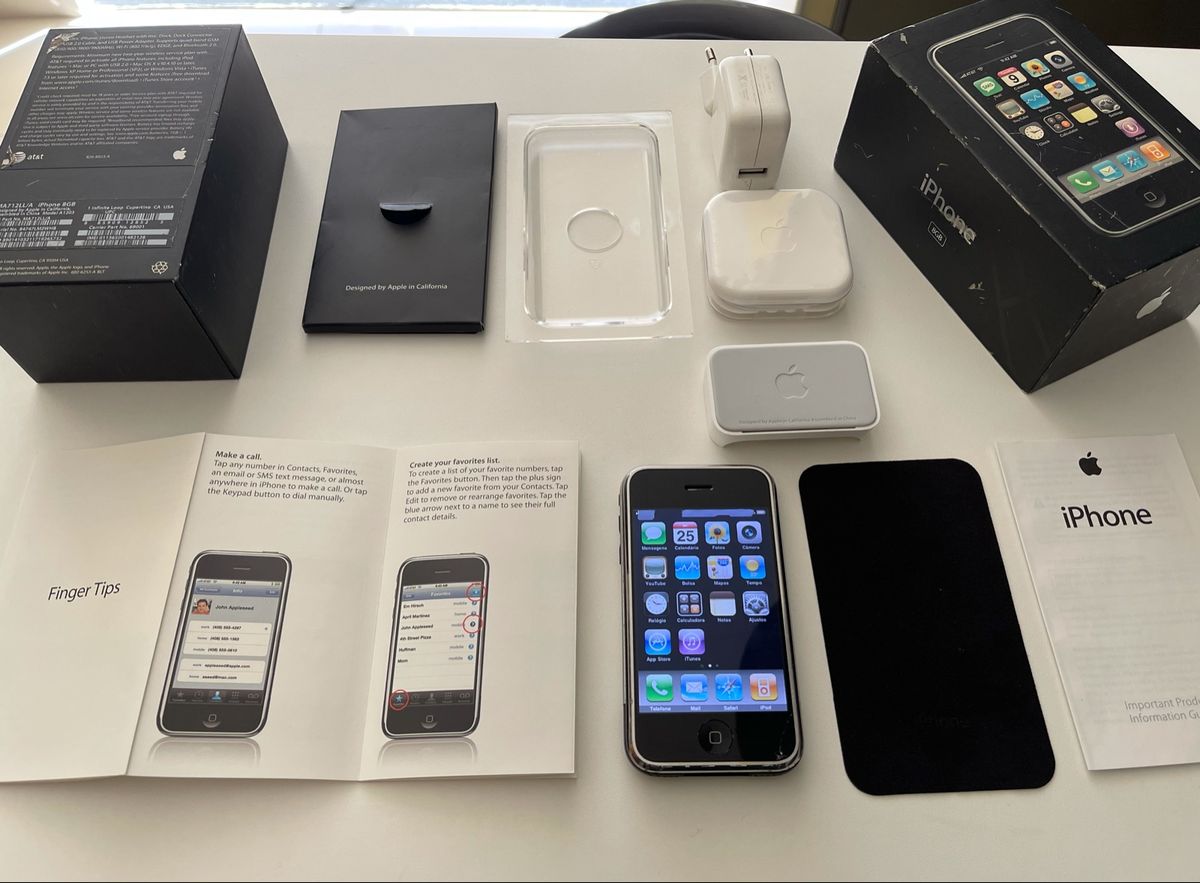 Iphone 2g 2007 Completo Na Caixa com Acessórios Originais - Raridade ...