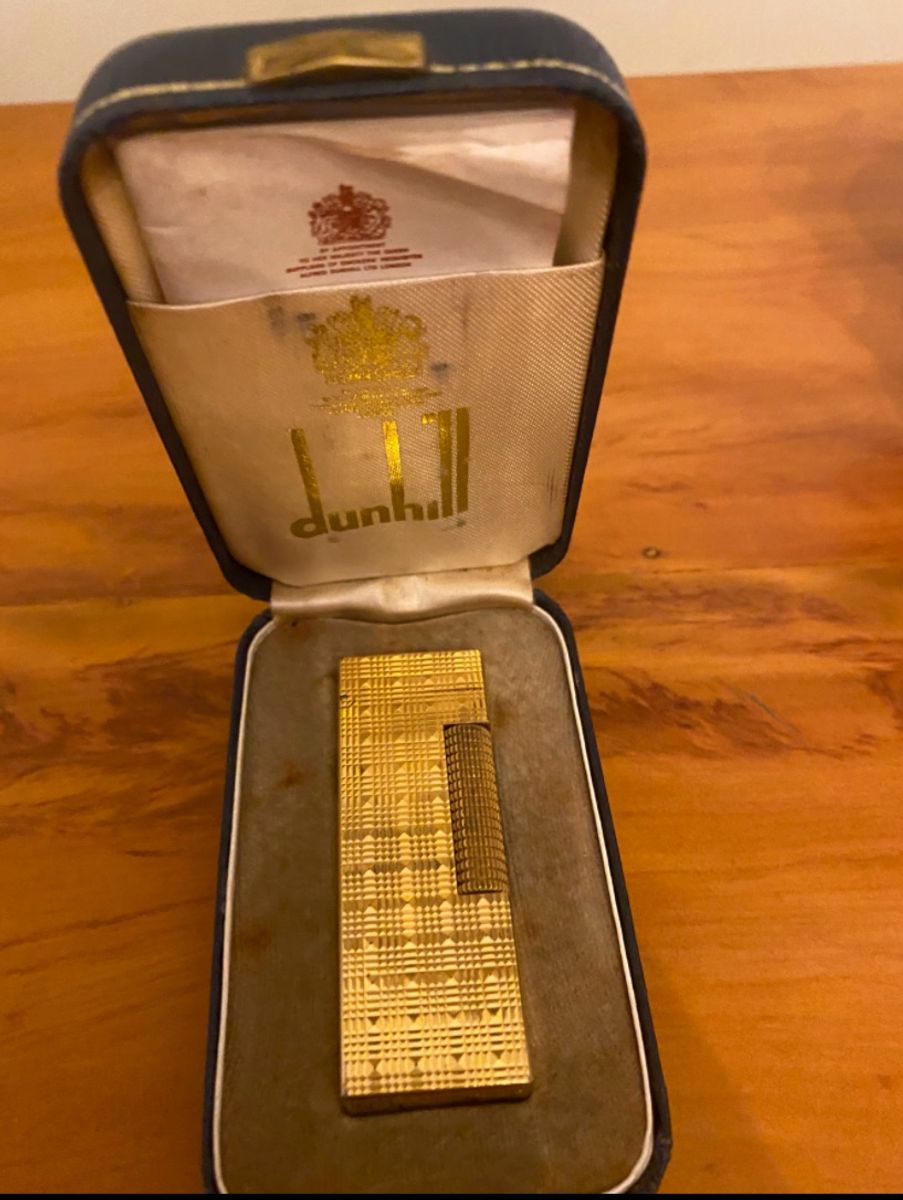 Isqueiro Dunhill Micrado a Ouro | Produto Vintage e Retro Dunhill Usado 79602092 | enjoei