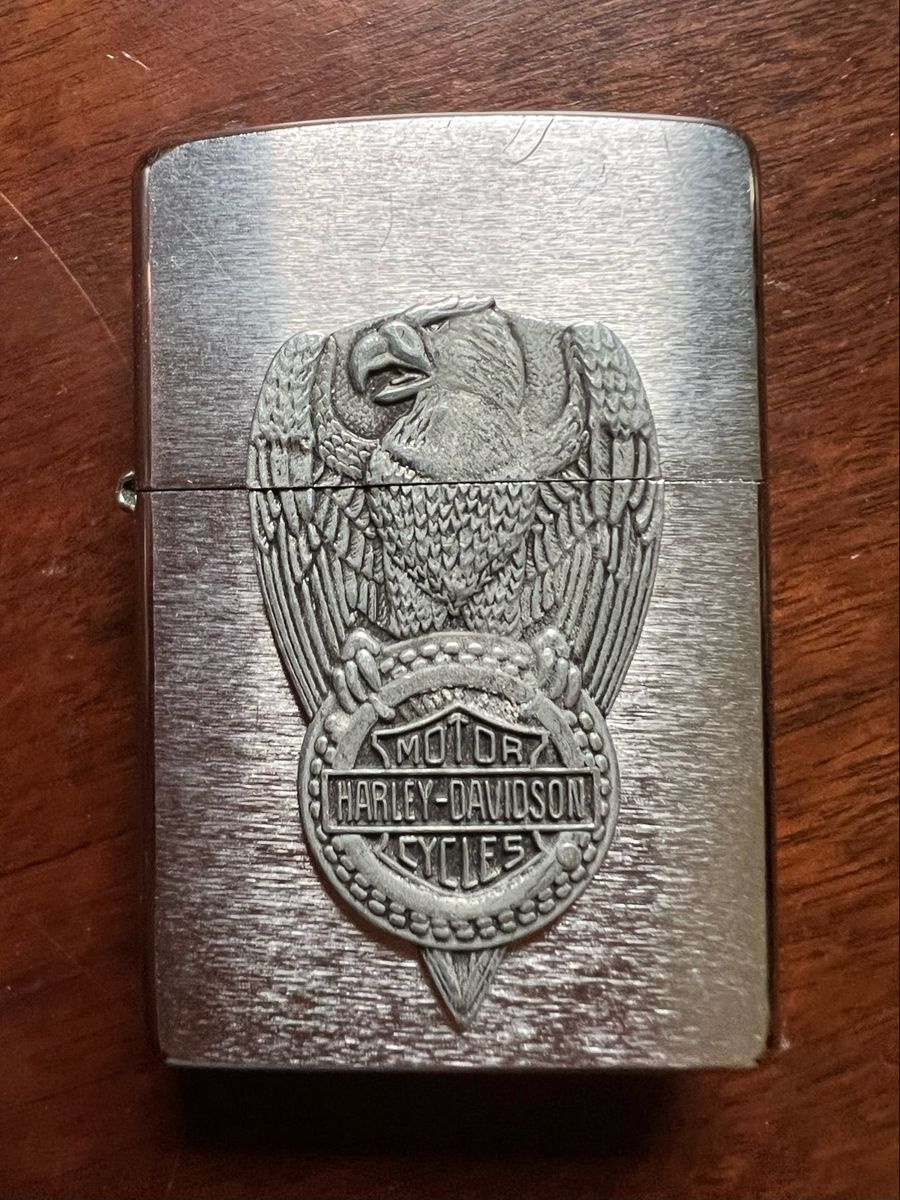 Isqueiro Zippo Harley Davidson Eagle Cromado - 2000 | Produto Vintage e Retro Zippo Usado ...