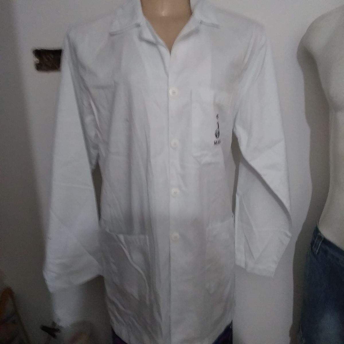 Jaleco Branco Marista de Algodão de Morgan Uniformes Tam P | Blusa ...