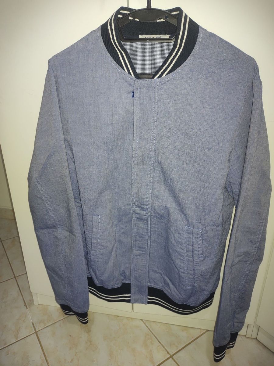 Jaqueta Azul Zara Xl | Casaco Masculino Zara Usado 82559163 | enjoei