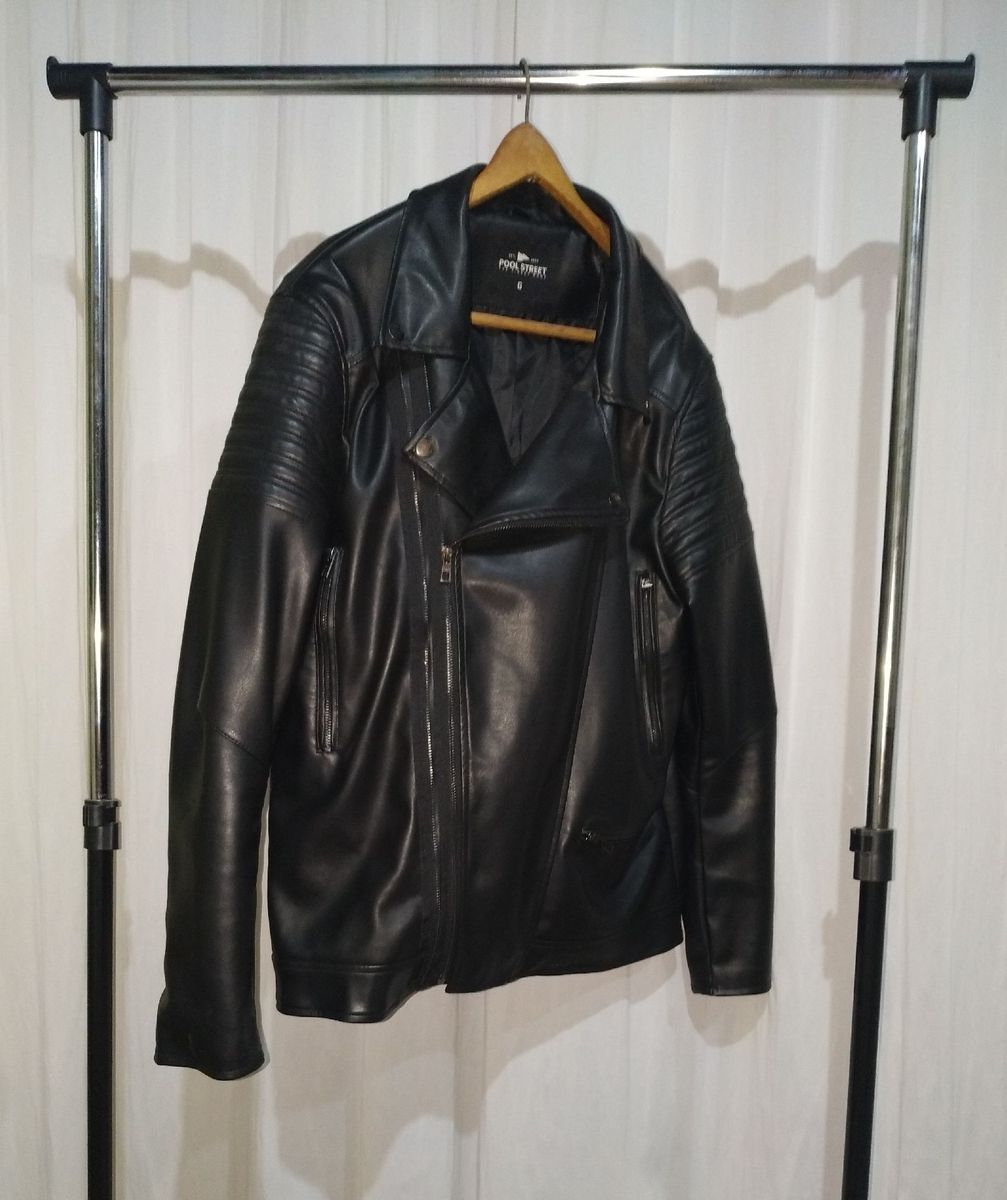 Jaqueta Biker / Perfecto Couro Ecológico Pool Street (riachuelo ...