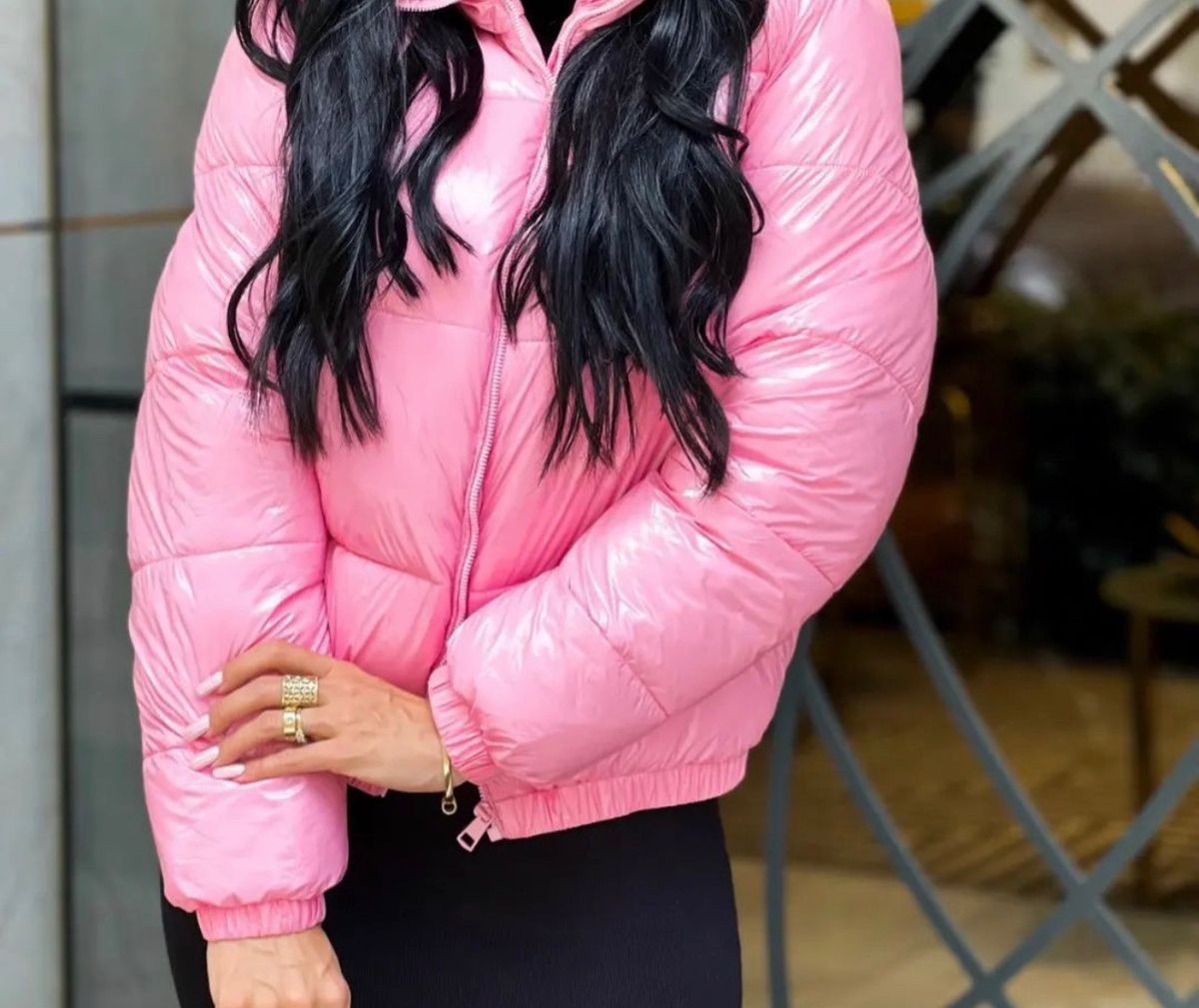 Jaqueta Bomber Tamanho G Cor Rosa | Casaco Feminino Grifti Usado ...