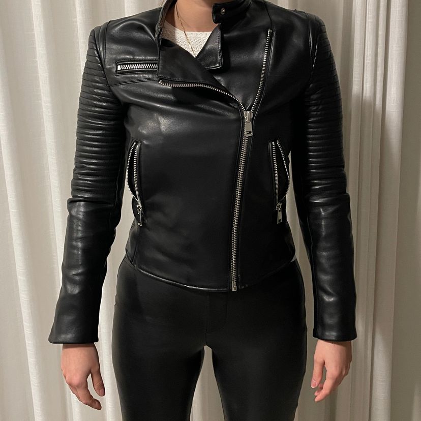 Jaqueta Couro Fake Zara | Casaco Feminino Zara Usado 87420478 | enjoei