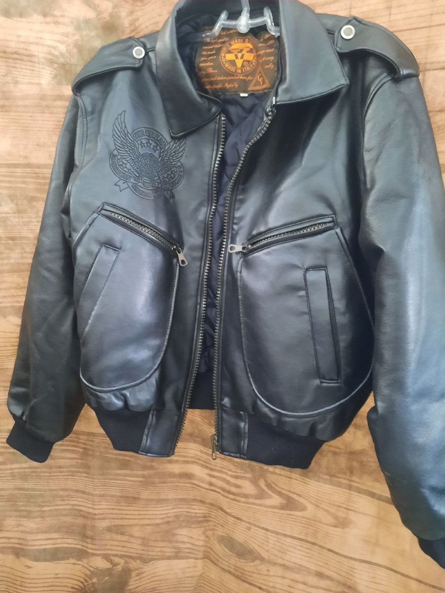 Jaqueta Couro Gv Italiana | Casaco Masculino Gv Italiana Usado 68515264 ...