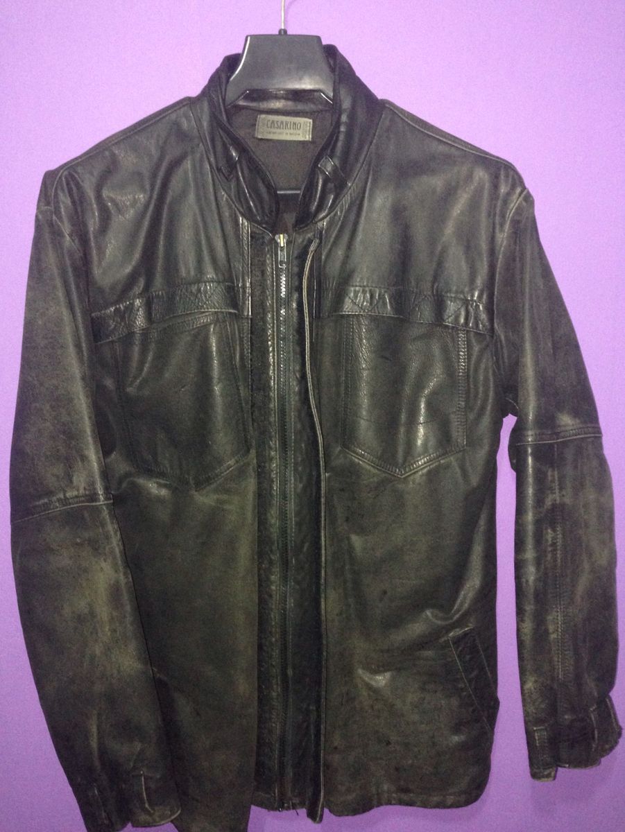 Jaqueta Couro Legítimo | Casaco Masculino Usado 20505093 | enjoei