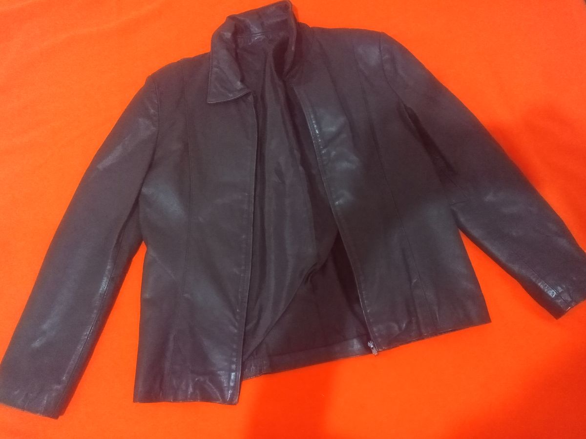 Jaqueta Couro Legítimo | Casaco Feminino Couro Legítimo Usado 84199201 ...