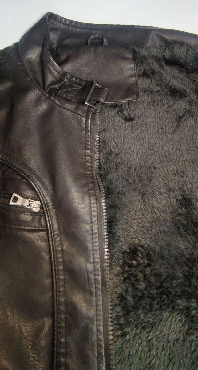 Jaqueta Couro Masculina Forrada Pelos Marrom Café G | Casaco Masculino ...