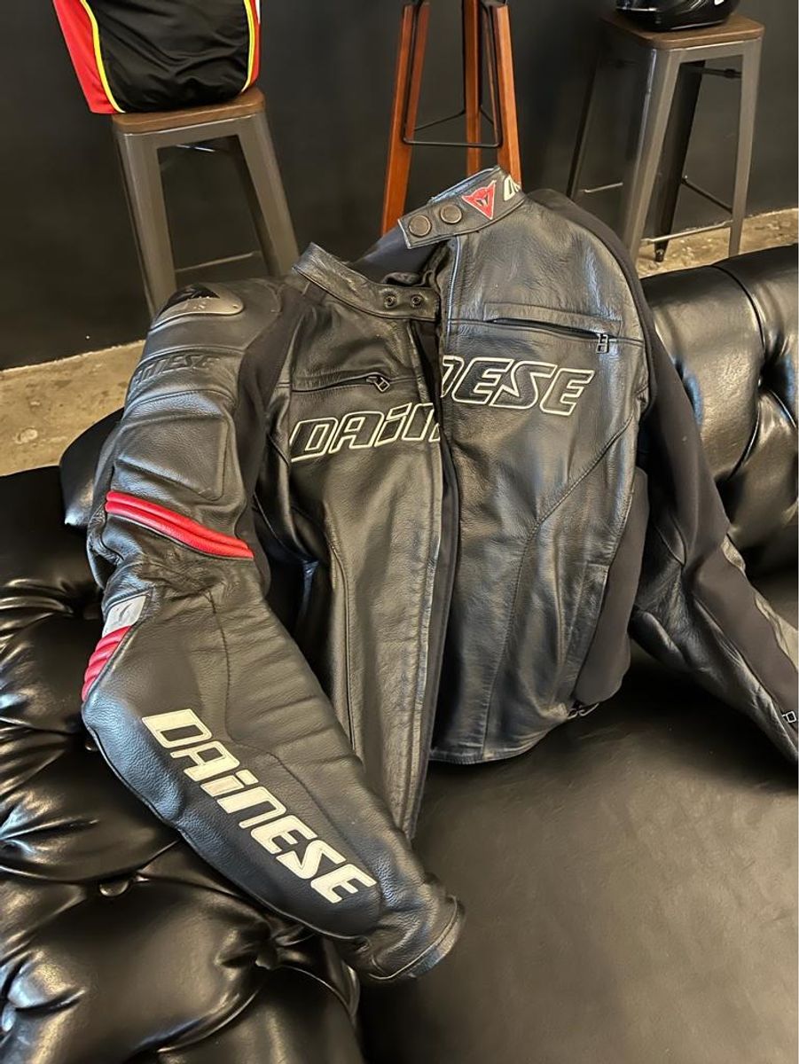 Jaqueta Dainese Racing Pelle Couro | Casaco Masculino Dainese Usado ...