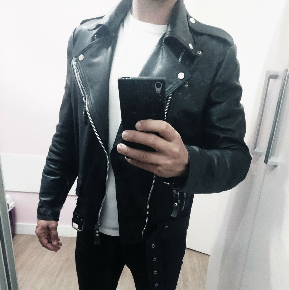 Jaqueta de Couro Perfecto | Casaco Masculino Phoenix Couros Usado 63046070 | enjoei