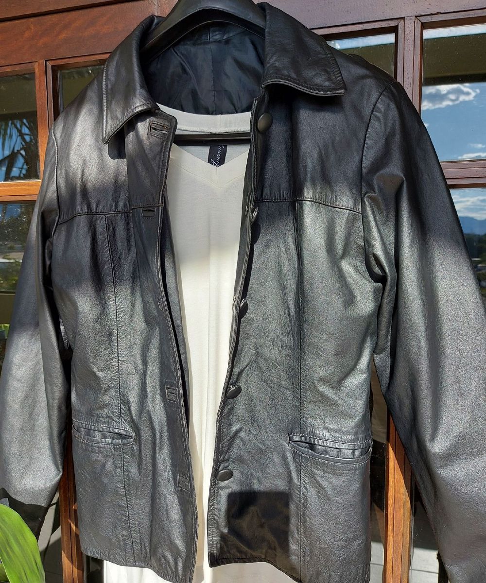Jaqueta de Couro Tam 42 (m) | Blusa Feminina Big House Couros Usado 78794785 | enjoei