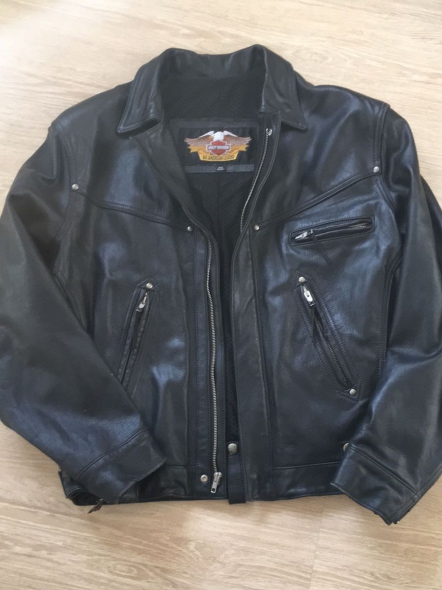 Jaqueta de Couro | Casaco Masculino Harley Davidson Usado 23360884 | enjoei