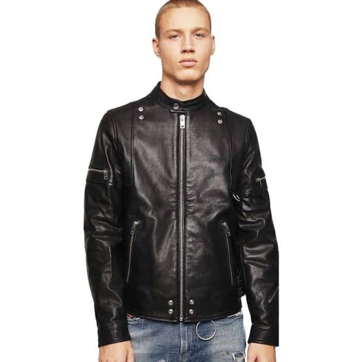 Jaqueta Diesel M em Couro de Cabra (pelica) | Casaco Masculino Diesel Usado 86293826 | enjoei