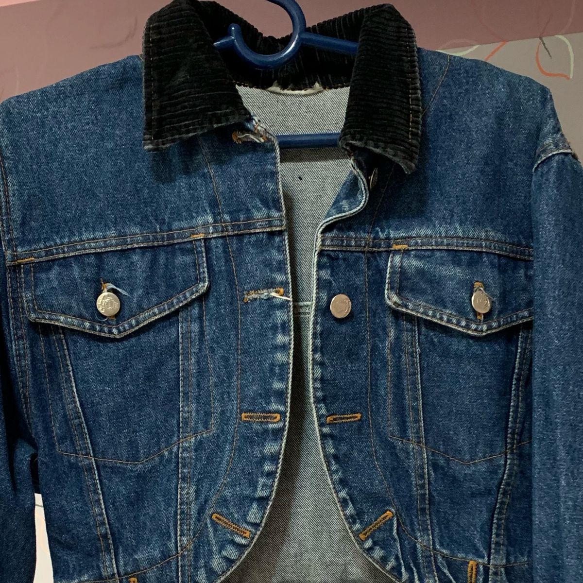 Jaqueta Jeans Cropped Anos 80 | Casaco Feminino Usado 80019364 | enjoei