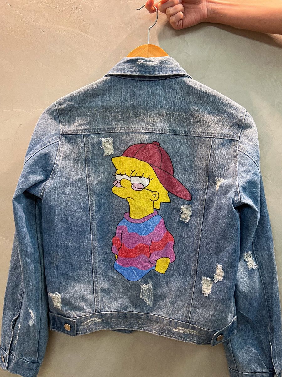 Jaqueta Lisa Simpson Hispter | Casaco Feminino Guillabrand Nunca Usado ...